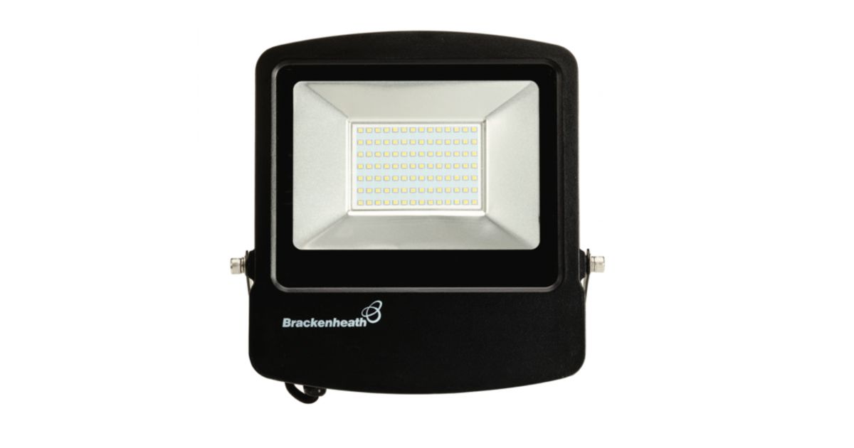 N6056: Rex 100w Slim LED Floodlight, Photocell, Cool White