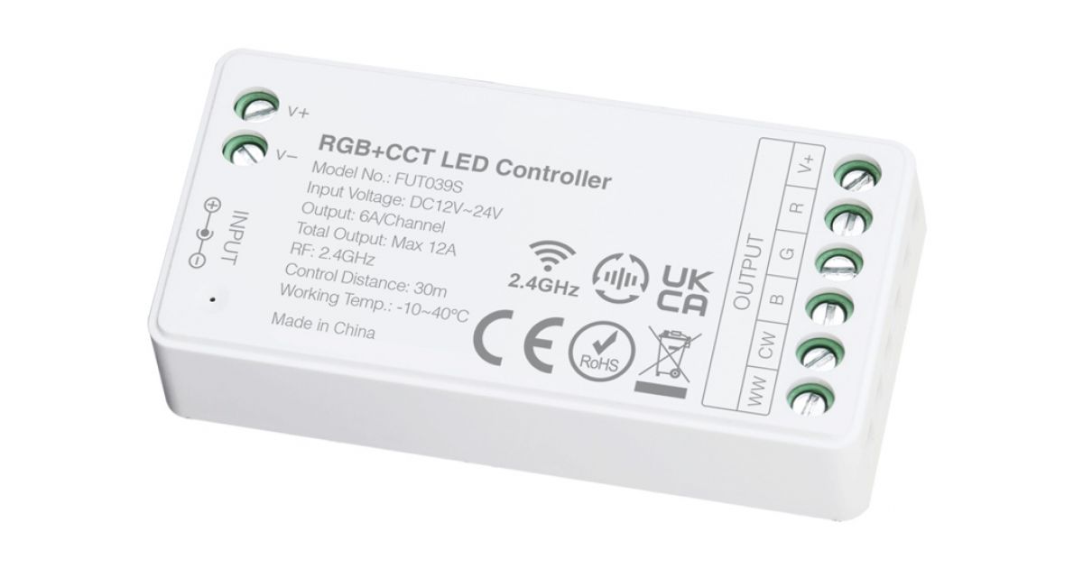 RFC-RGBCT-REC: RF-Z RGB+CCT Remote Receiver, Screw Terminals