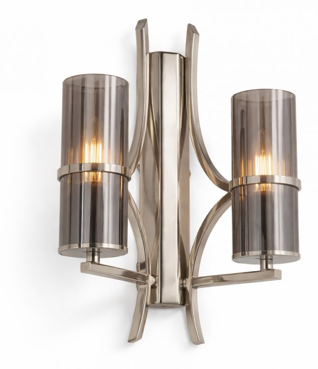 LSW33210 LSW33210-2PN: Rook Wall Light, Satin Nickel