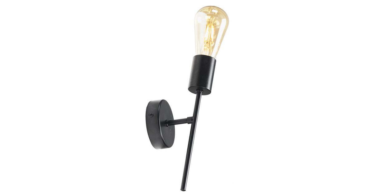 6536/1 WB SF: Salla Wall Light, Black : Oaks Lighting