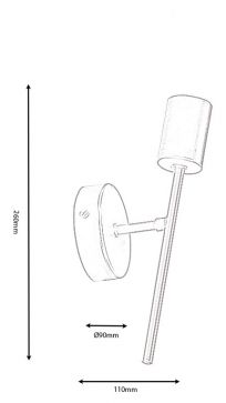 6536/1 WB SF: Salla Wall Light, Black : Oaks Lighting