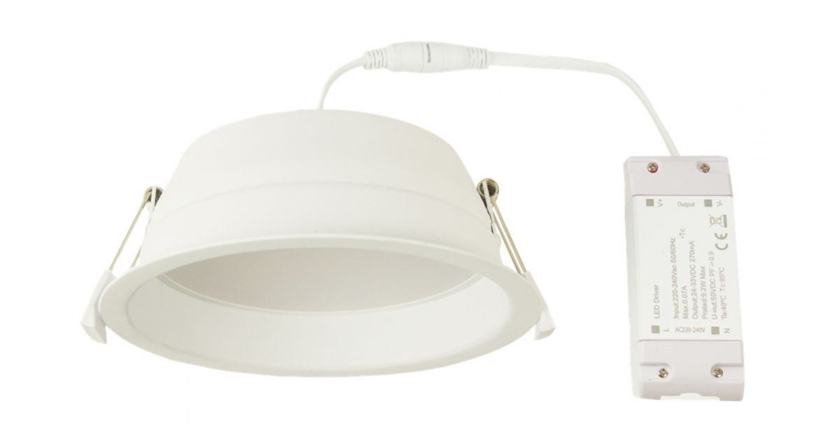 SATURN-7W: Saturn LED Panel Downlight, IP44, White, 7w, CCT