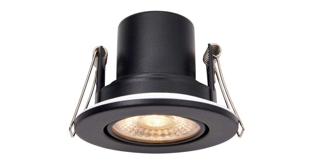 108295: ShieldECO 500 CCT LED Tilt Downlight, Matt Black