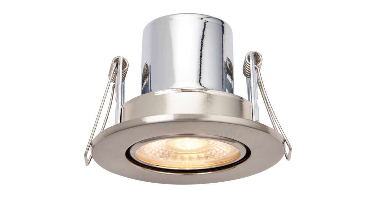 108296: ShieldECO 500 CCT LED Tilt Downlight, Satin Nickel