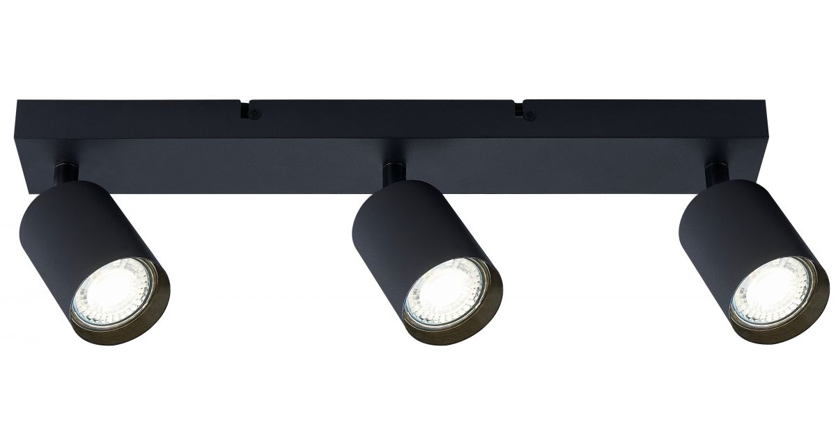 ILDIA016: Siena 3 Spot Bar Light, Matt Black, GU10