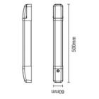 SPA-45612-CHR: Skeer LED Wall Light, Chrome, Shaver Socket