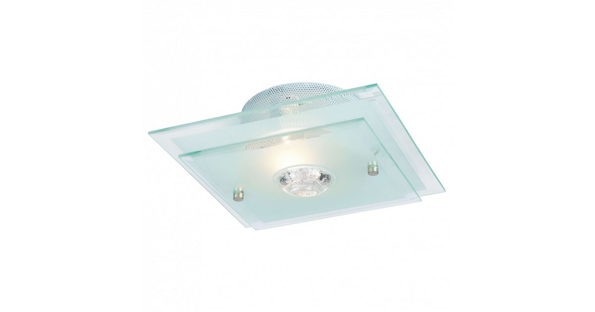 Clearance: 065-27: Square Glass Light, 27cm : Endon - £17.99