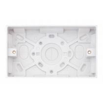 LG8288-25: 2 Gang, Double Pattress Box White Square 25mm