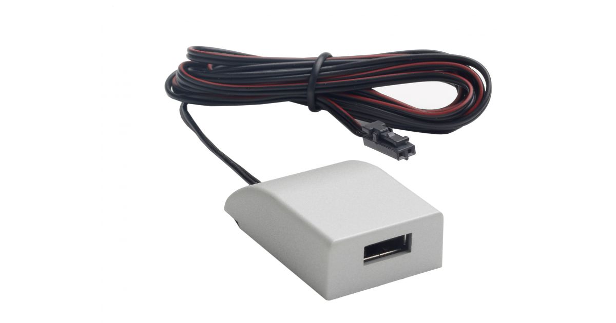 WUSB-S: Surface Mount USB Charger 5w 1x 2.1AMP Silver Finish