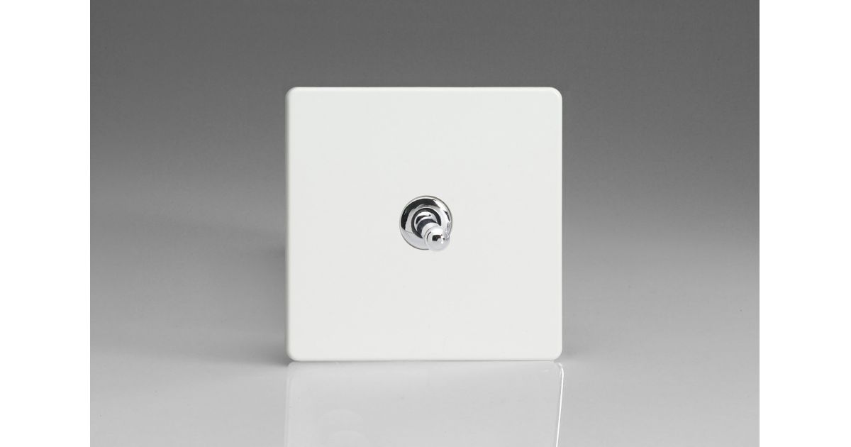 XDQT1S: Toggle Switch, 10A, 2-Way, Screwless Premium White