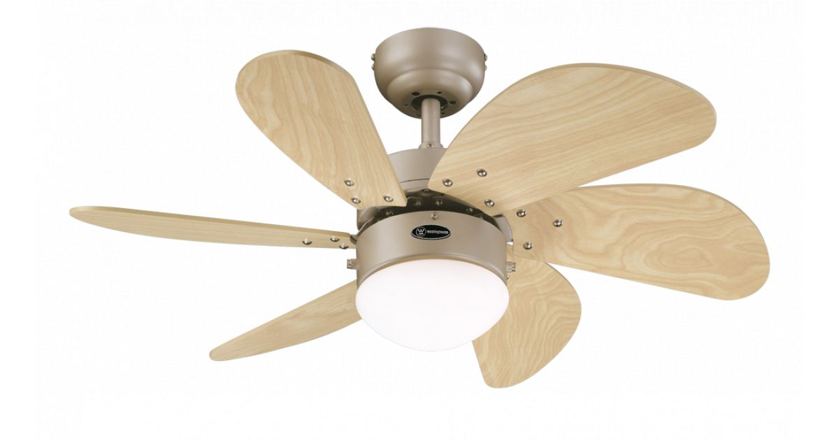 78158: Turbo Ceiling Fan 76cm 30", Light Maple, Titanium