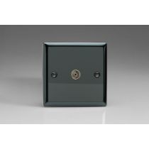 XI8: TV Co-Axial Socket, Classic Iridium, Plain Insert