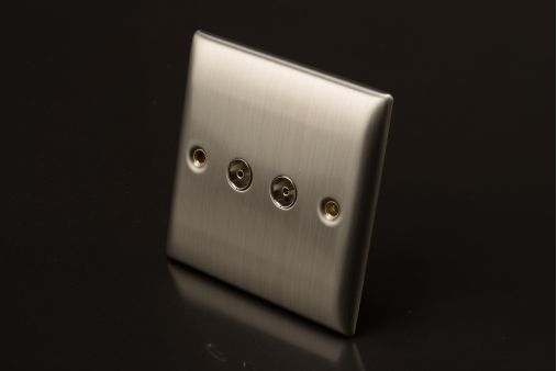 7820WCX: TV Double Coaxial Socket : Dencon Accessories