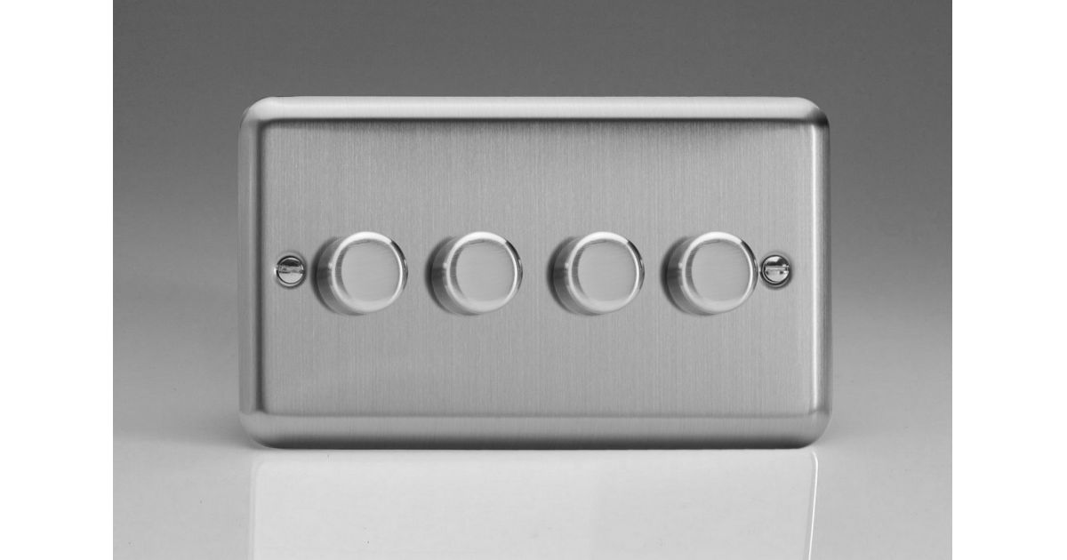 JSDP254: V-Pro Dimmer, Classic Matt Chrome, 120w Max