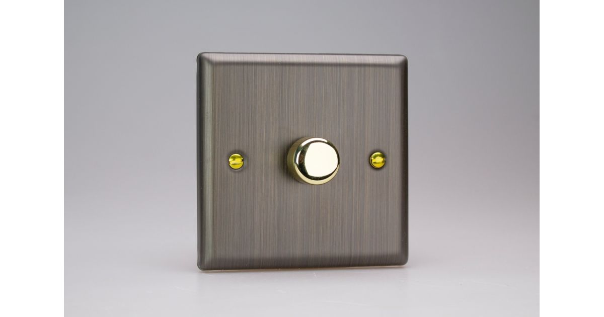 JYP401.AB: V-Pro Dimmer, Urban Antique Brass, 120w Max