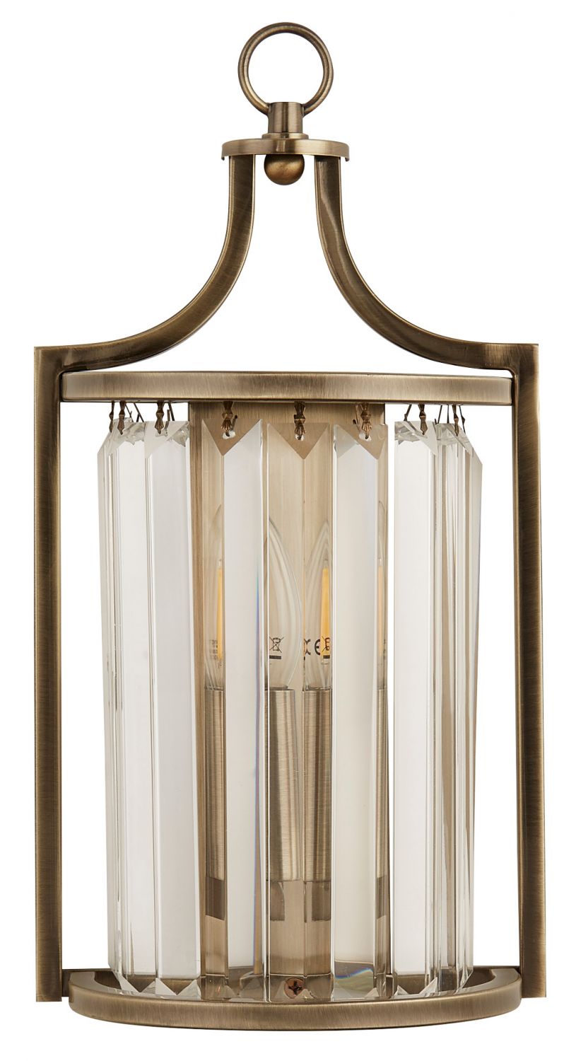 8571AB: Victoria Wall Light, Antique Brass : Searchlight