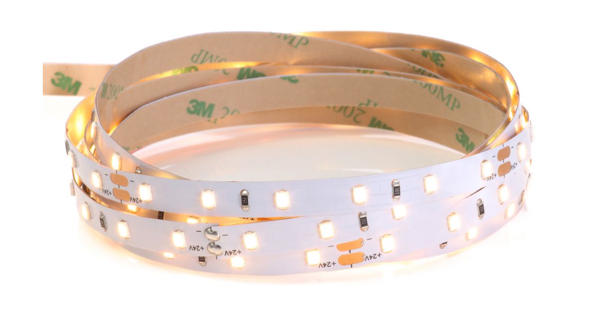 ELA-34857: Warm White 24v LED Strip Flexible Tape, IP20