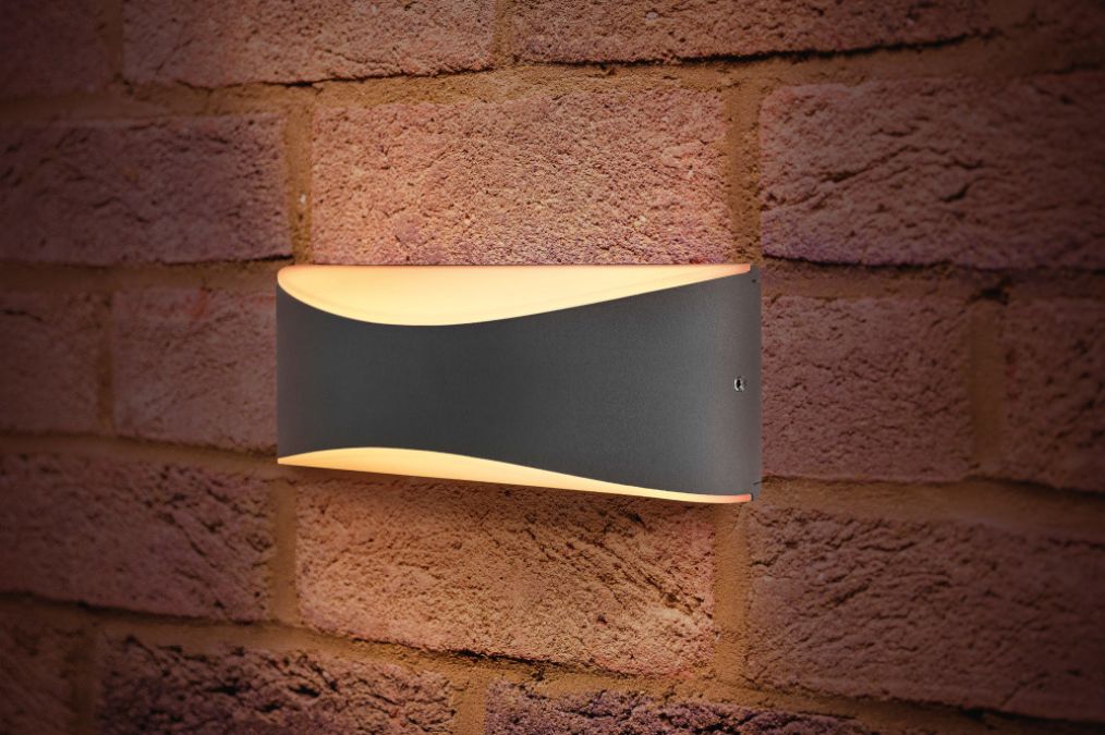 ILDEA011: Wave LED Light, dark grey, IP65, 3000K