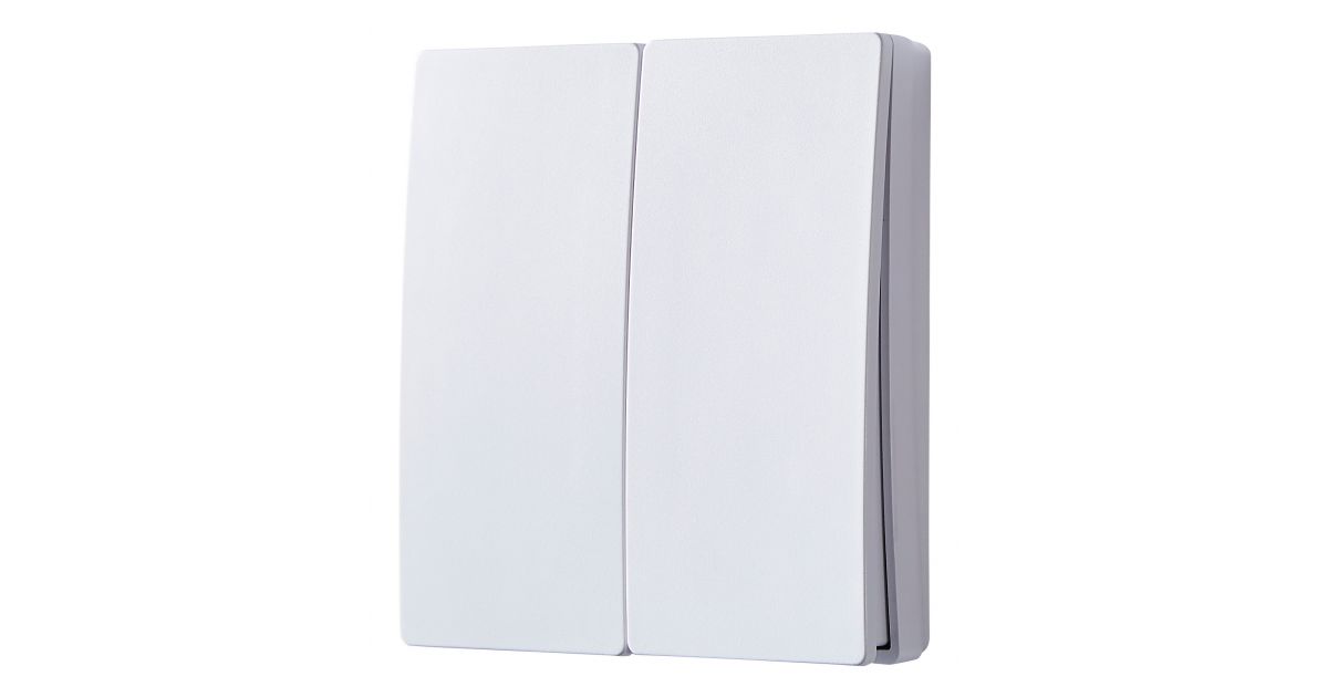 CUL-40033-65: Wireless Kinetic Light Switch, IP65, 2-Gang