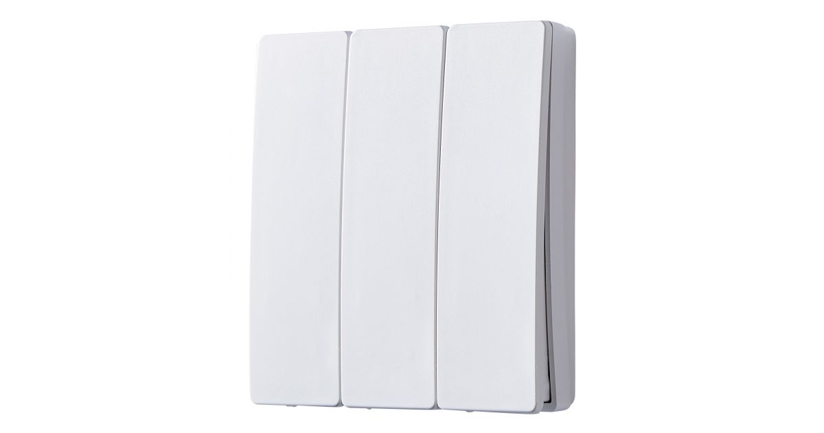 CUL-40035-65: Wireless Kinetic Light Switch, IP65, 3-Gang