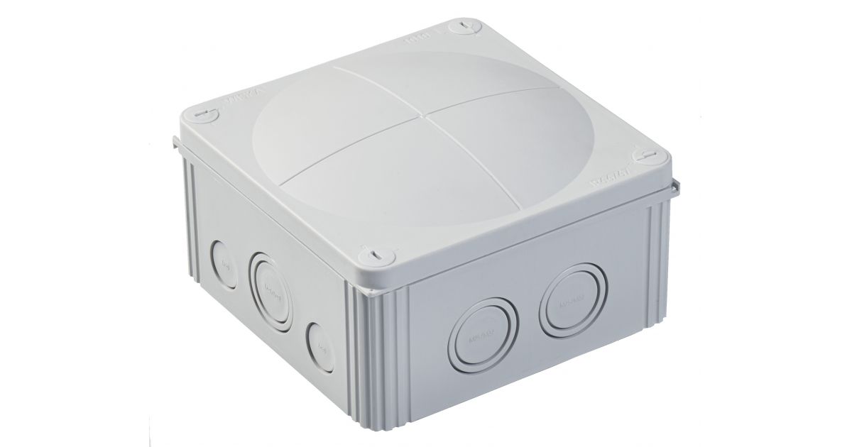 10060702 COMBI 1010 LG: Junction Box, 140x140x82mm, Grey