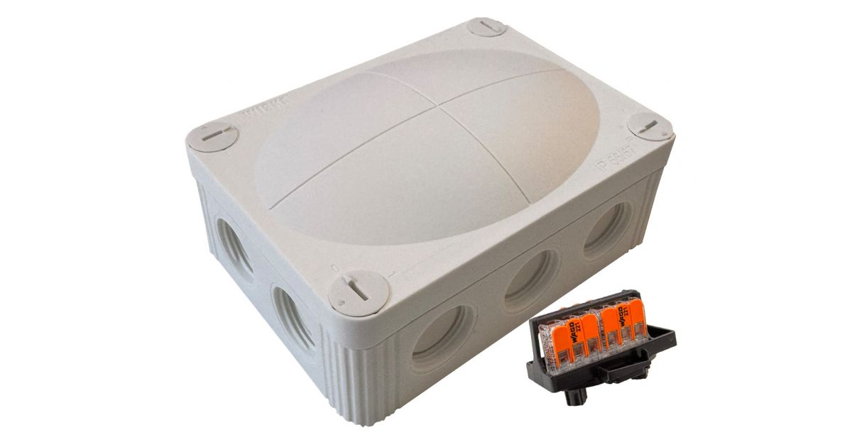 10113412 COMBI 310 WH 3-221-413: Junction Box, 117x85x51mm