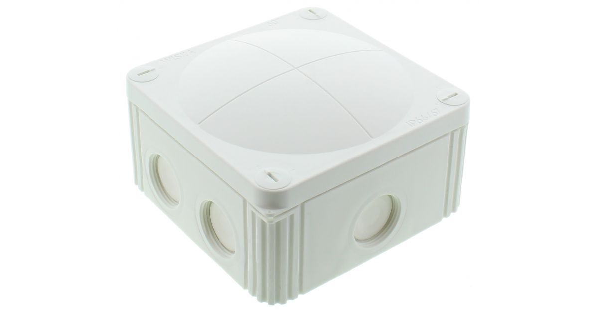 10110092: Combi 607 Junction Box, 110x110x66mm, White