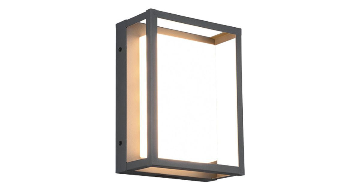 277860142: Witham LED Wall Light, IP54, Anthracite, CCT
